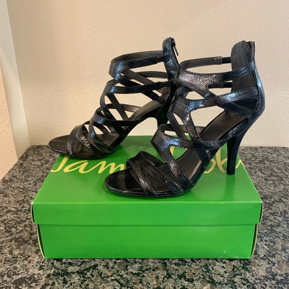 Sam & Libby | Shoes | Sam Libby Slverdad Snakeskin Print Strappy Heels ...